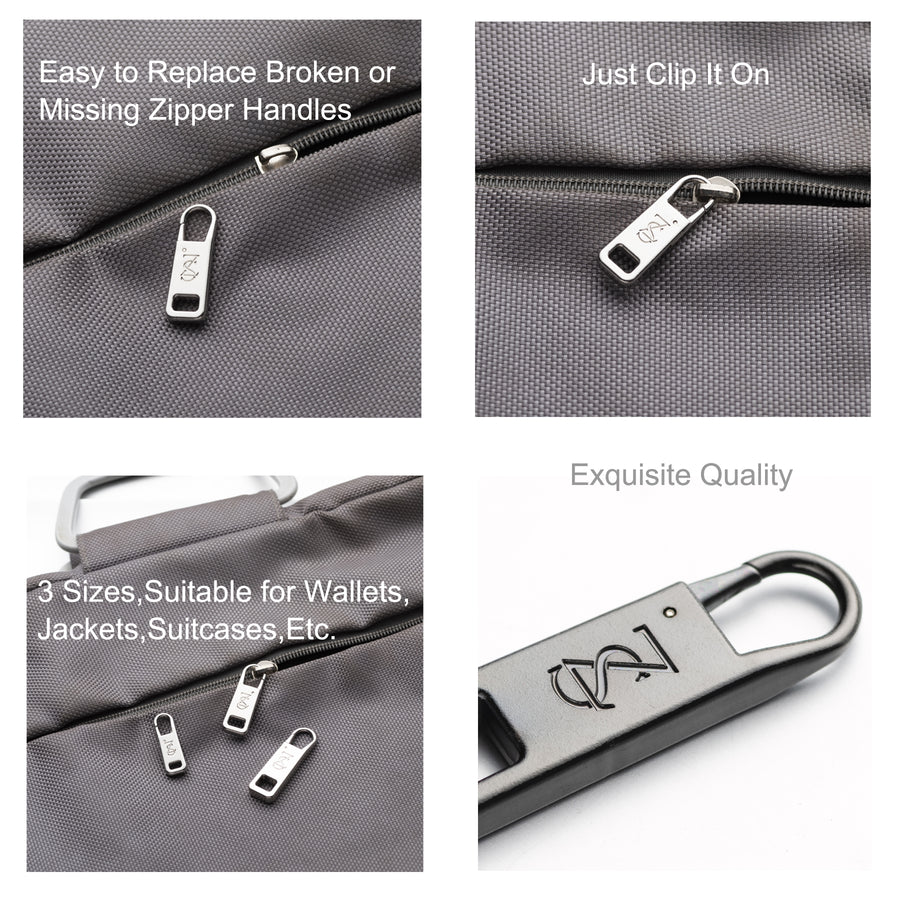 3 Size Zipper Tab Replacement Easy to Replace Broken or Missing Zipper ...